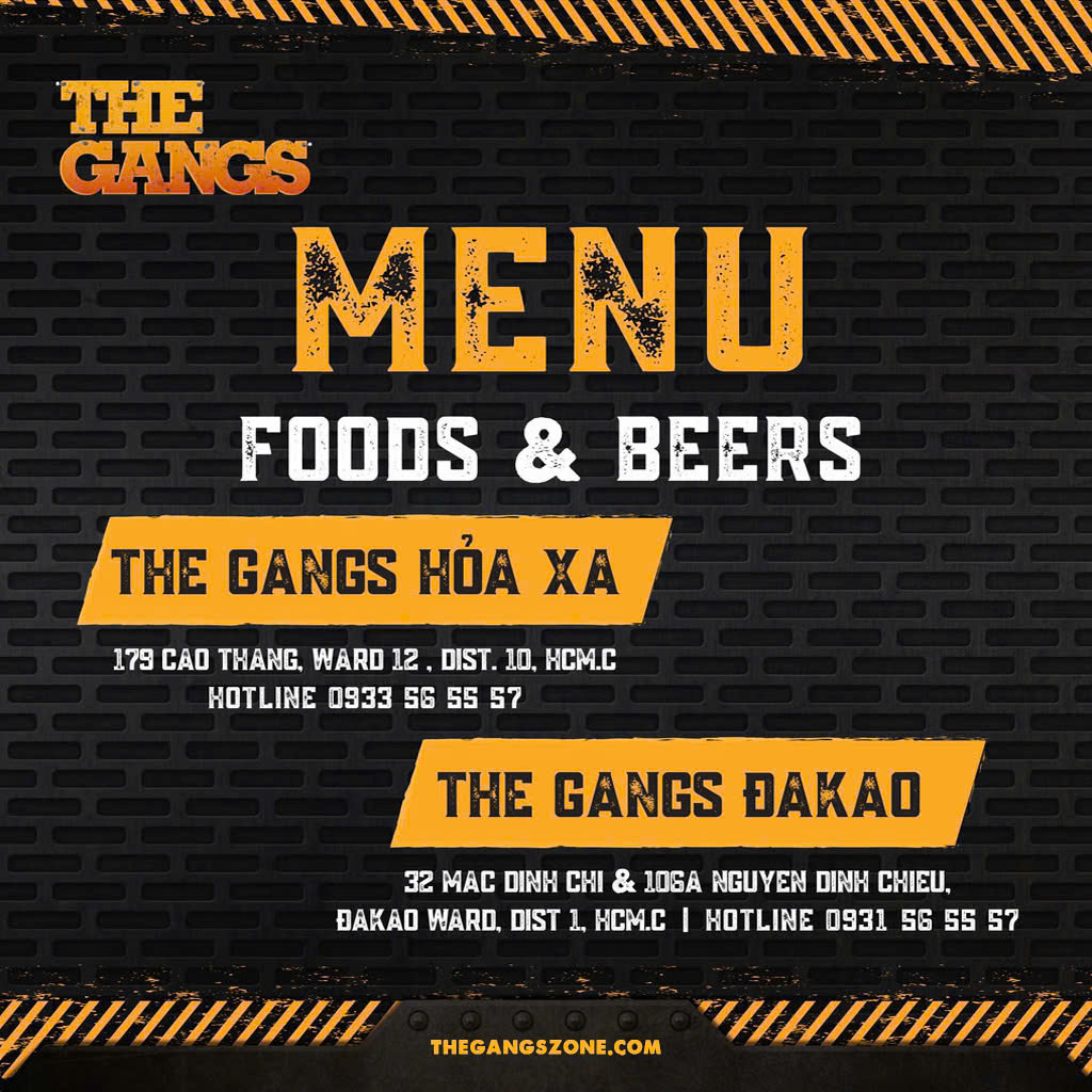 Menu - The Gangs Đakao