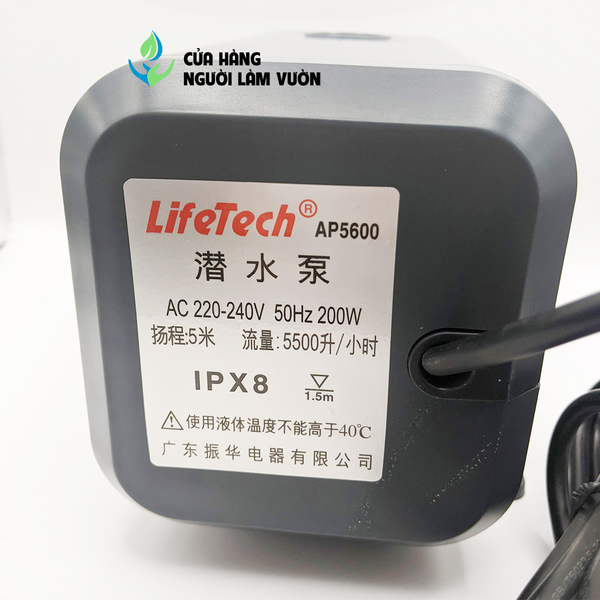 Máy bơm hồ cá Lifetech model AP6500 - máy bơm hút đáy công suất 120w l – NGƯỜI LÀM VƯỜN