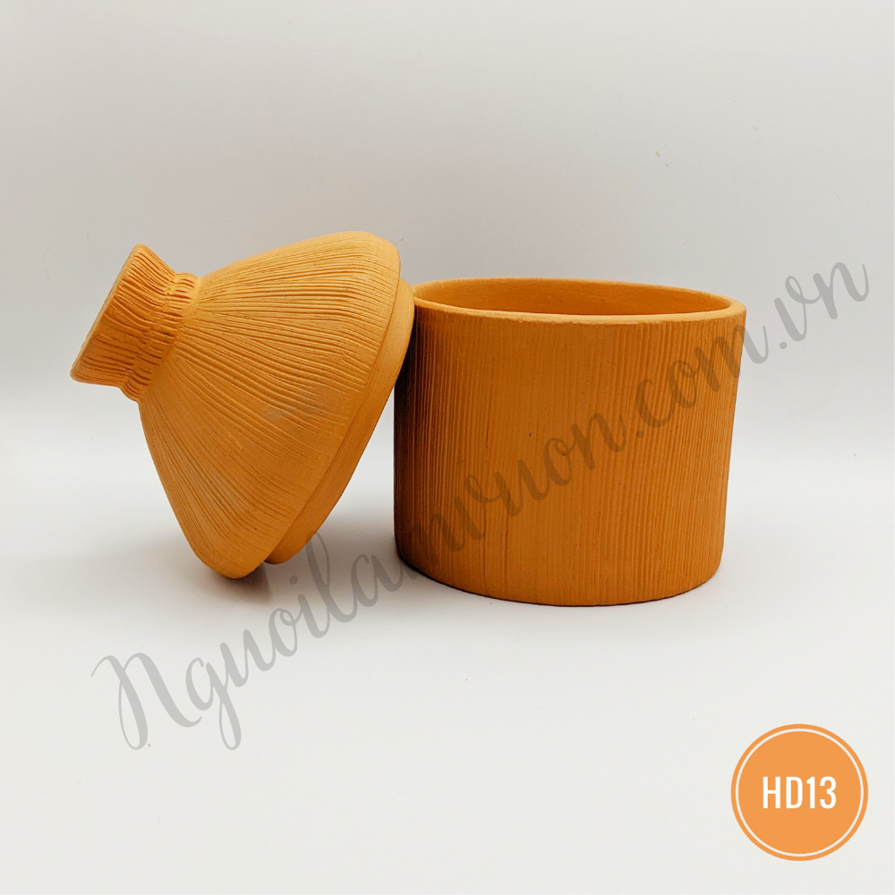 HŨ ĐẤT NUNG TRANG TRÍ KẾT HỢP ĐỰNG ĐỒ CÓ NẮP XINH XẮN – NGƯỜI LÀM VƯỜN