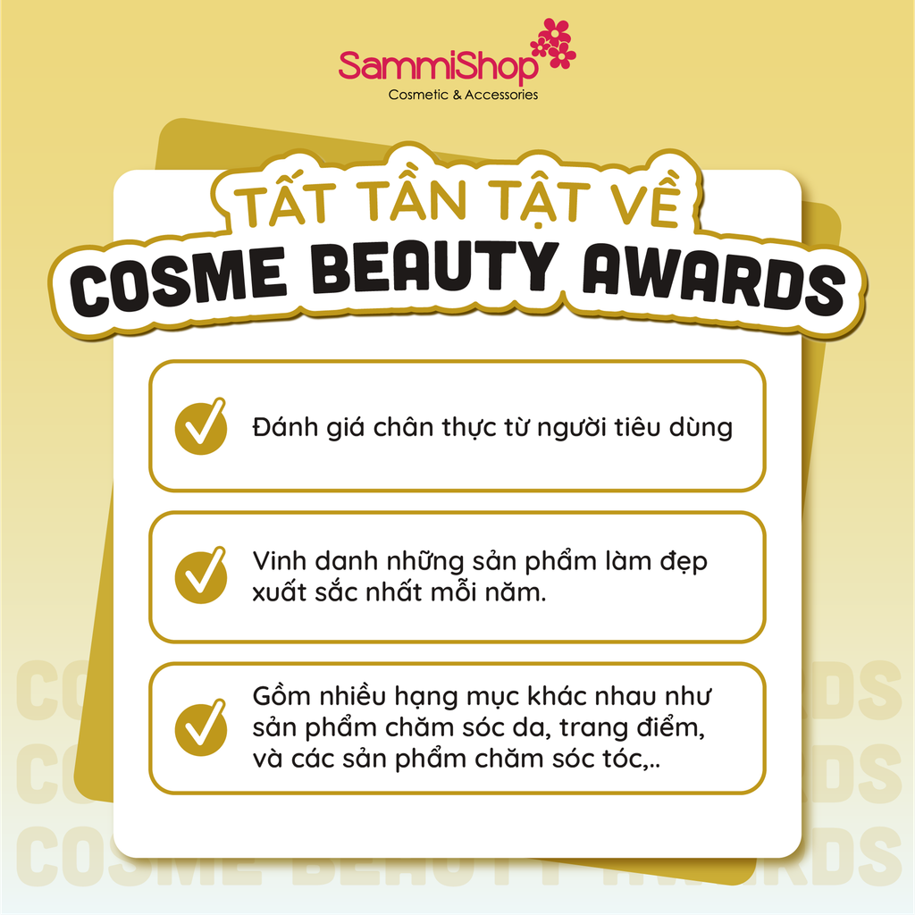 LÀM ĐẸP CHUẨN NHẬT CÙNG COSME BEAUTY AWARDS – SammiShop