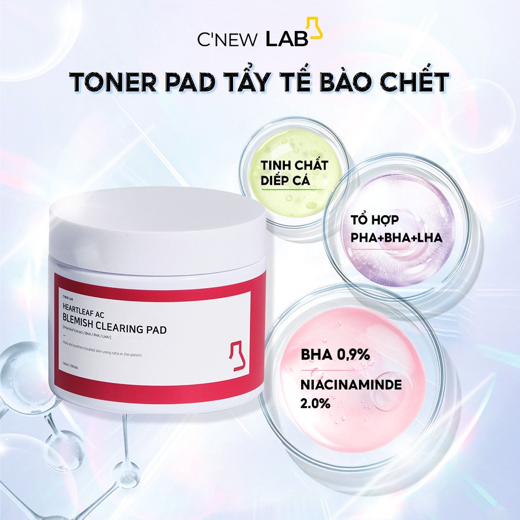 C'New Lab Toner Pad Heartleaf Ac Blemish Clearing Pad 140mlC'New Lab ...