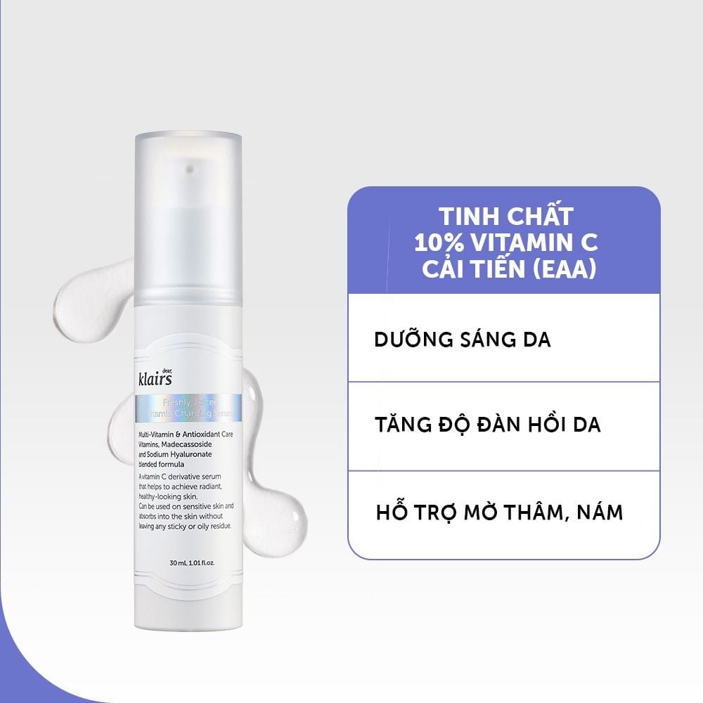 Dear, Klairs Tinh chất Freshly Juiced Vitamin Charging Serum 30mlDear, Klairs Tinh chất Freshly ...