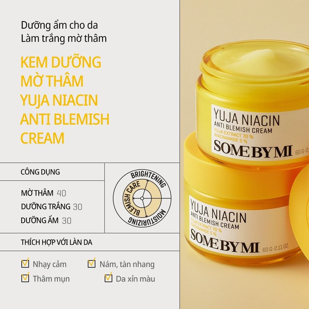 Some By Mi Kem dưỡng Yuja Niacin Anti Blemish Cream 60gSome By Mi Kem ...