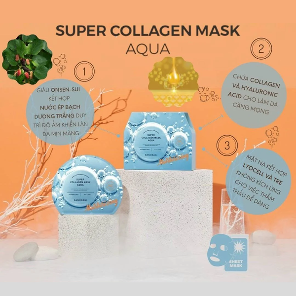 BANOBAGI Mặt Nạ Giấy Super Collagen 30gBANOBAGI Mặt Nạ Giấy Super ...