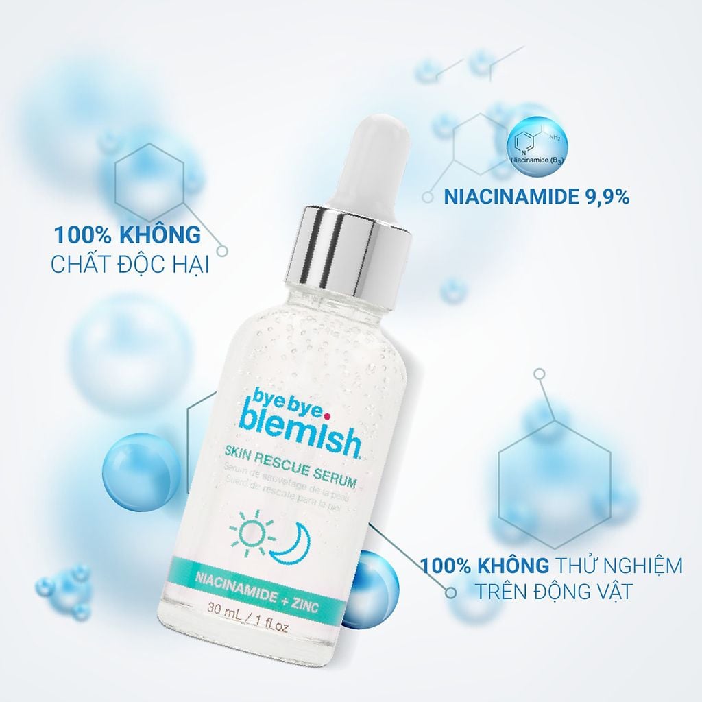 Bye bye Blemish Tinh Chất 9,9 % Niacinamide Skin Rescue Serum 30mlBye bye Blemish Tinh Chất 9,9 ...