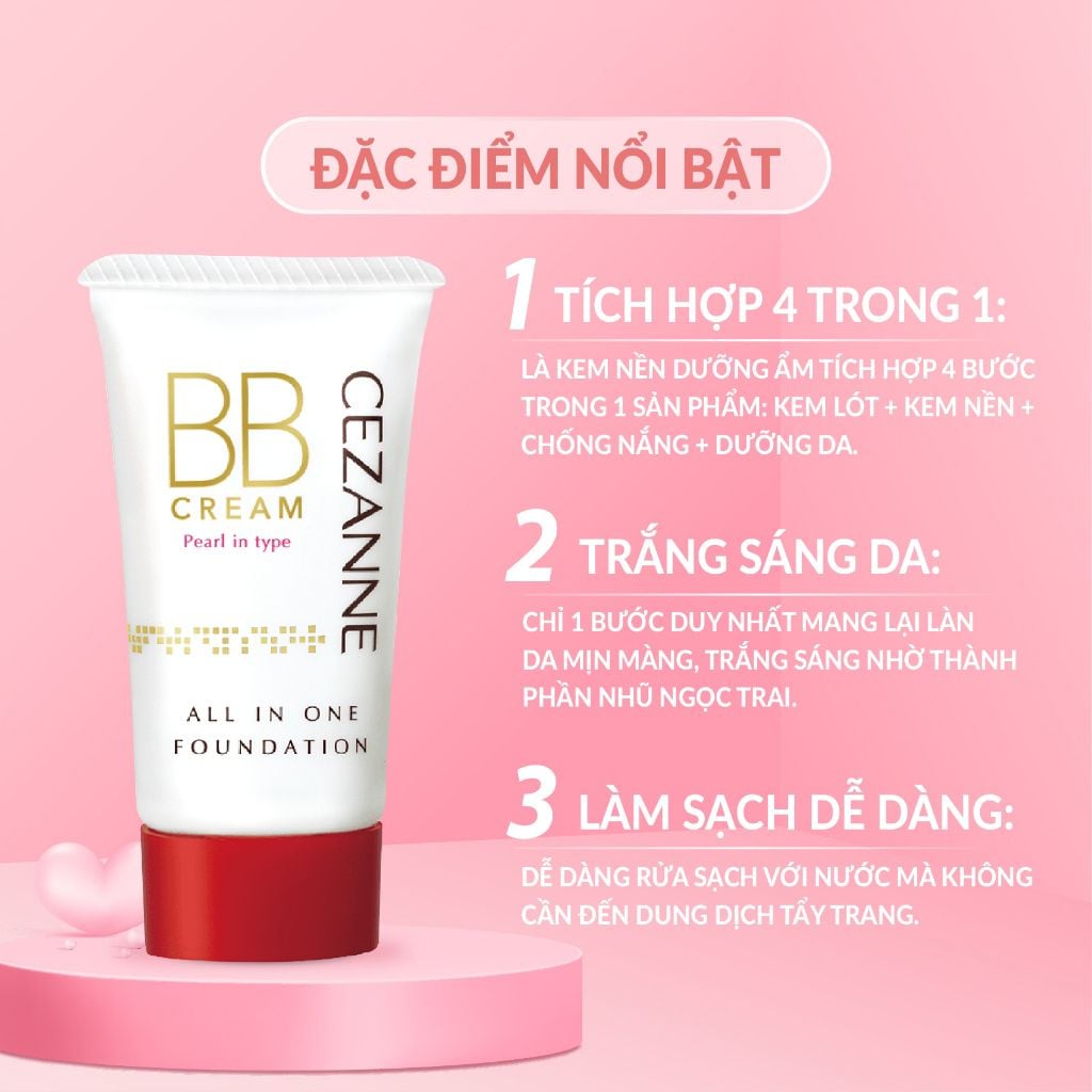Cezanne Kem Nền 5 Trong 1Cezanne Kem Nền Ngọc Trai 5 Trong 1 #P2 Bb Cream Pearl 32g – SammiShop
