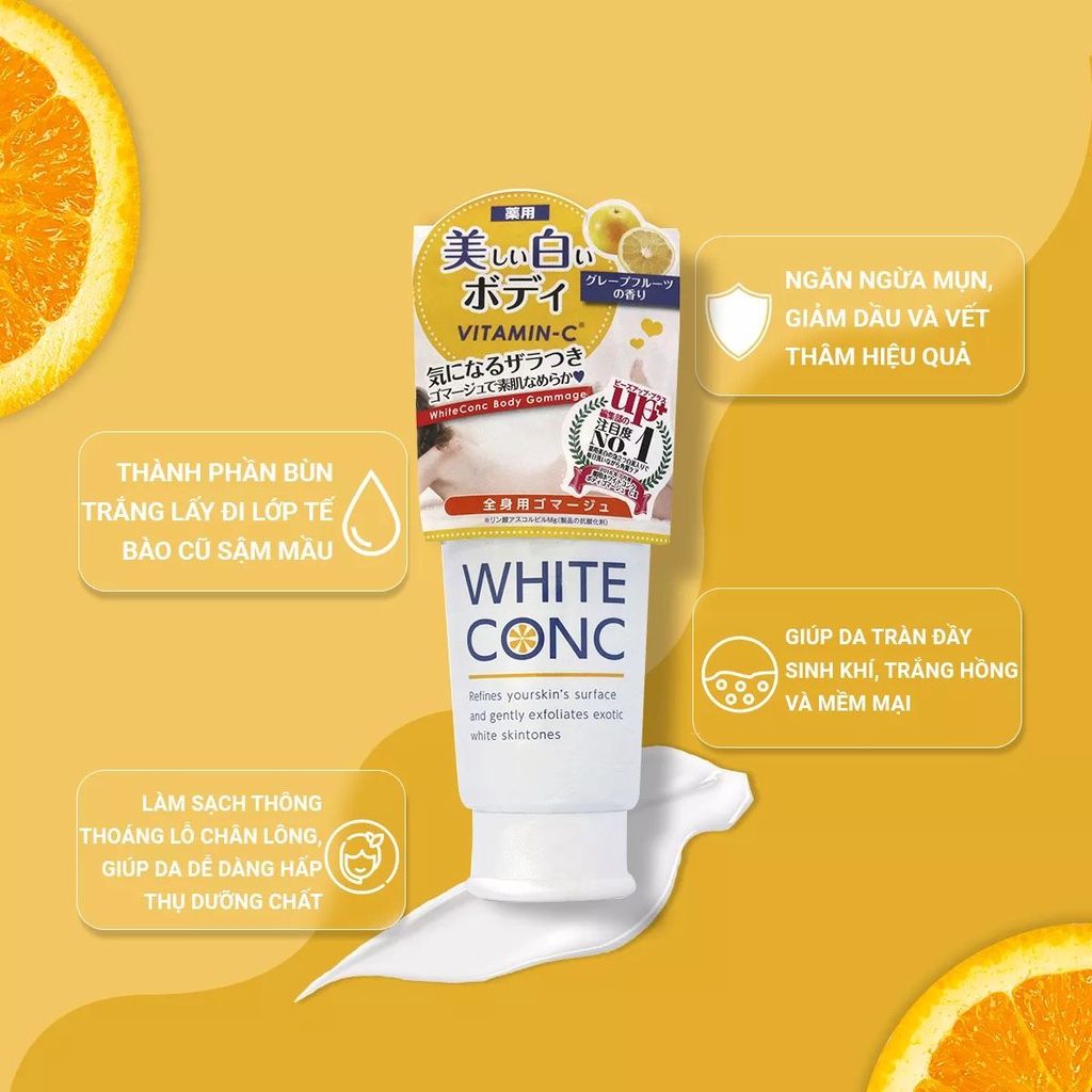White conc Tẩy tế bào chết Body GC II 180gWhite conc Tẩy tế bào chết ...