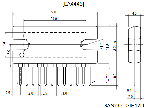 LINH KIỆN Ic công suất audio LA4445