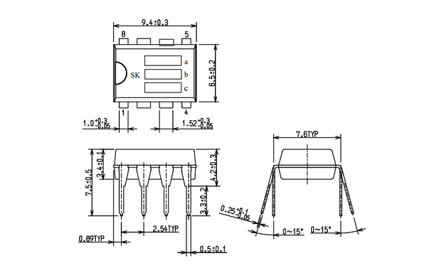 IC Nguồn STR2A153D 2A153D DIP-8 Mới Chính Hãng 100%