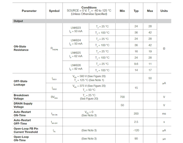 IC nguồn LNK626DG LNK626 SOP-7 chính hãng Power Integrations