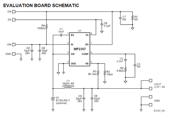 IC nguồn buck MP2307DN MP2307 SOP-8 chính hãng MPS