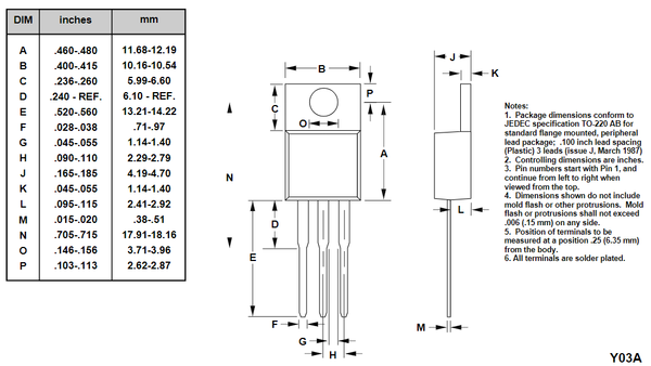 IC nguồn TOP221YN TOP221 TO-220 chính hãng Power Integrations