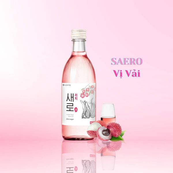 Rượu Soju Hàn QuốcChum Churum Saero Zero Sugar vị Vải Lychee 375ml ...