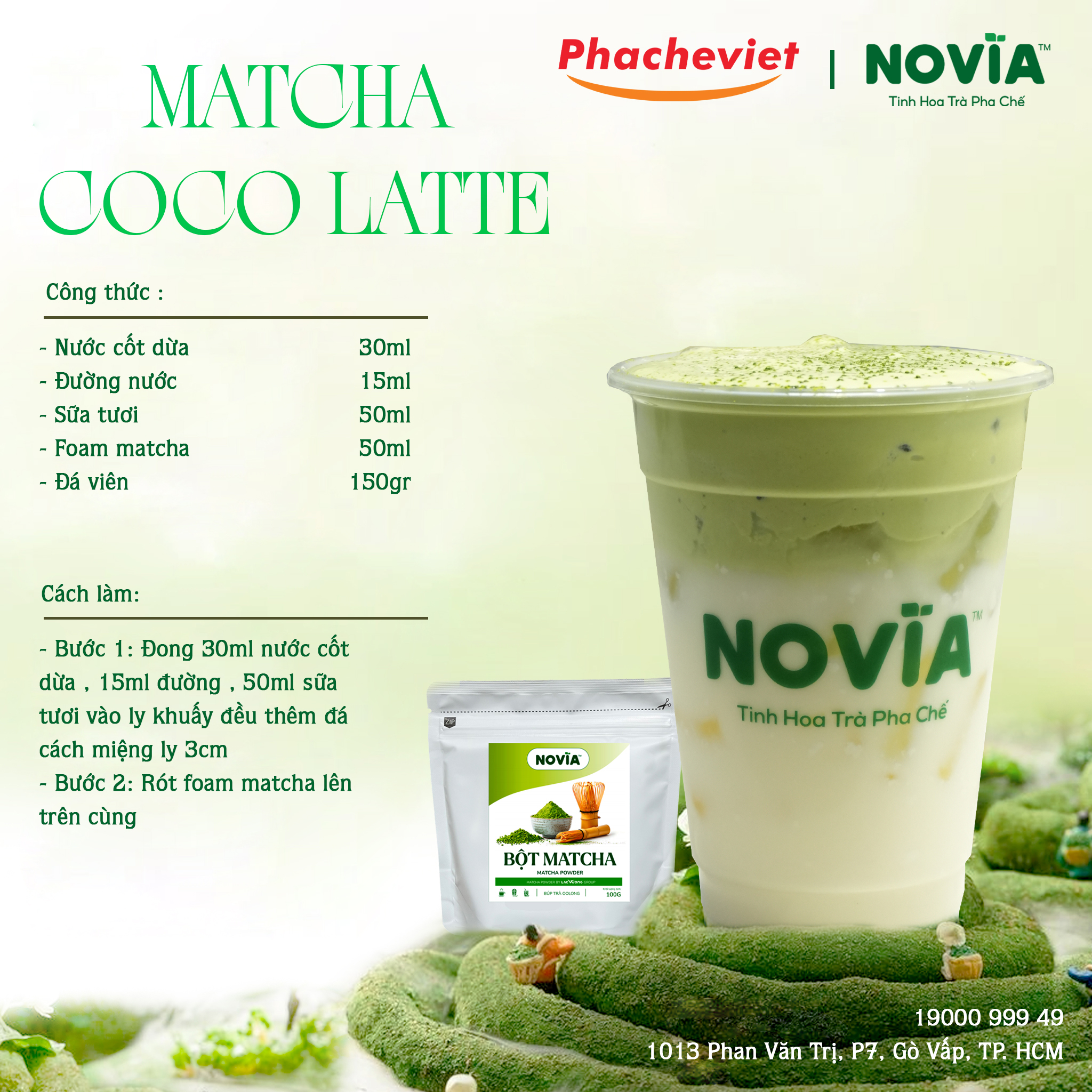 Công thức pha chế Matcha Coffe Latte