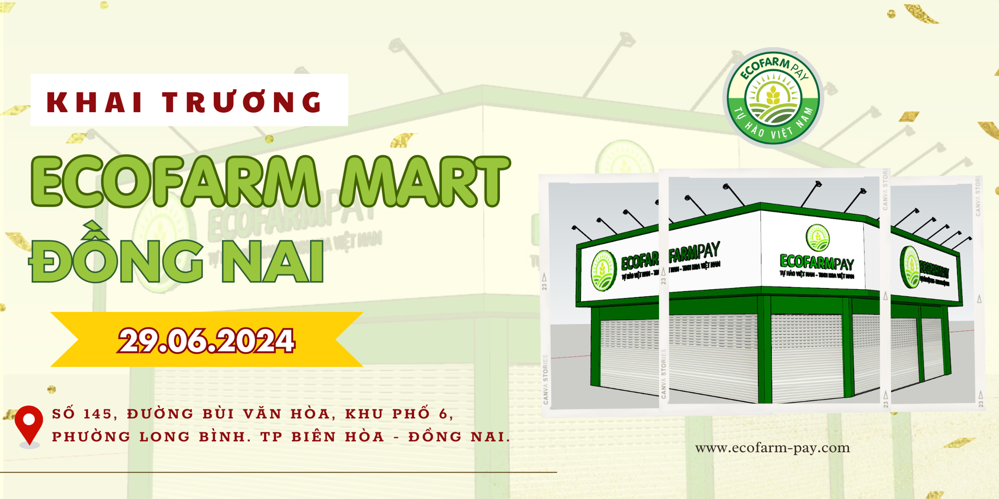 KHAI TRƯƠNG ECOFARM MART ĐỒNG NAI – Công ty cổ phần Tập đoàn Ecofarm Pay