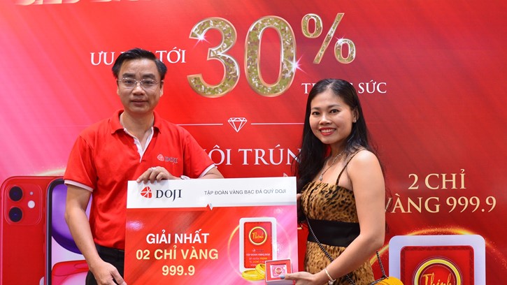 Mua trang sức DOJI bất ngờ “lãi khủng” khi trúng vàng 999.9 – DOJI Gold & Gems Group