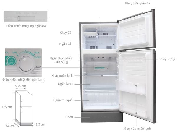 Cách chỉnh nhiệt độ tủ lạnh Sharp 180L để bảo quản thực phẩm