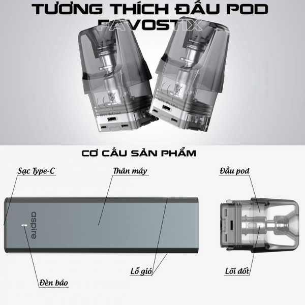Pod Favostix Mini by Aspire X14 Vape Shop Đà Nẵng - Hội An