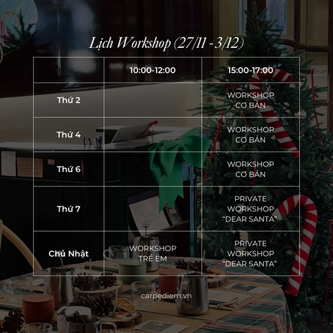 Workshop làm nến – Carpe Diem