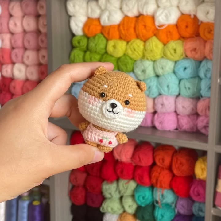 Chart móc len Shiba mặc váy 🐶 M.n có thắc mắc về chart cmt mình giải ...