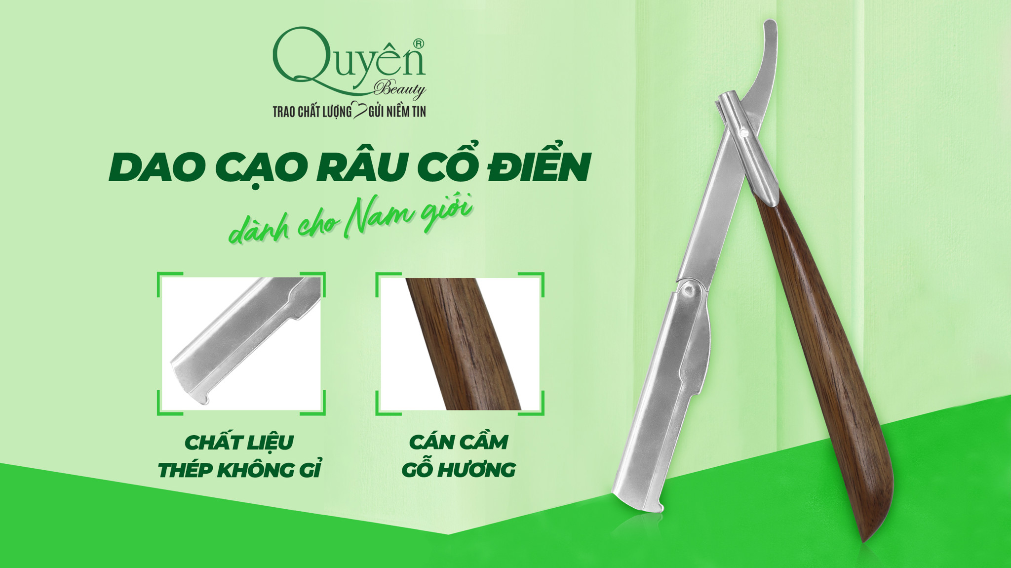 DAO CẠO RÂU CỔ ĐIỂN CHO NAM GIỚI – CÔNG TY TNHH THƯƠNG MẠI MỸ PHẨM QUYÊN