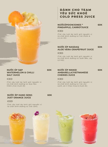 MENU NƯỚC UỐNG – Ắp Chen Cafe - Bistro