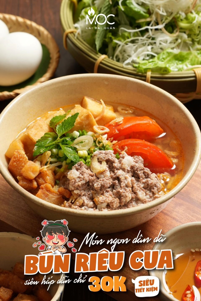 Nạp Năng Lượng Với Combo Bún Riêu Free Coca Chỉ Từ 30K Tại Mộc Riêu Nư ...