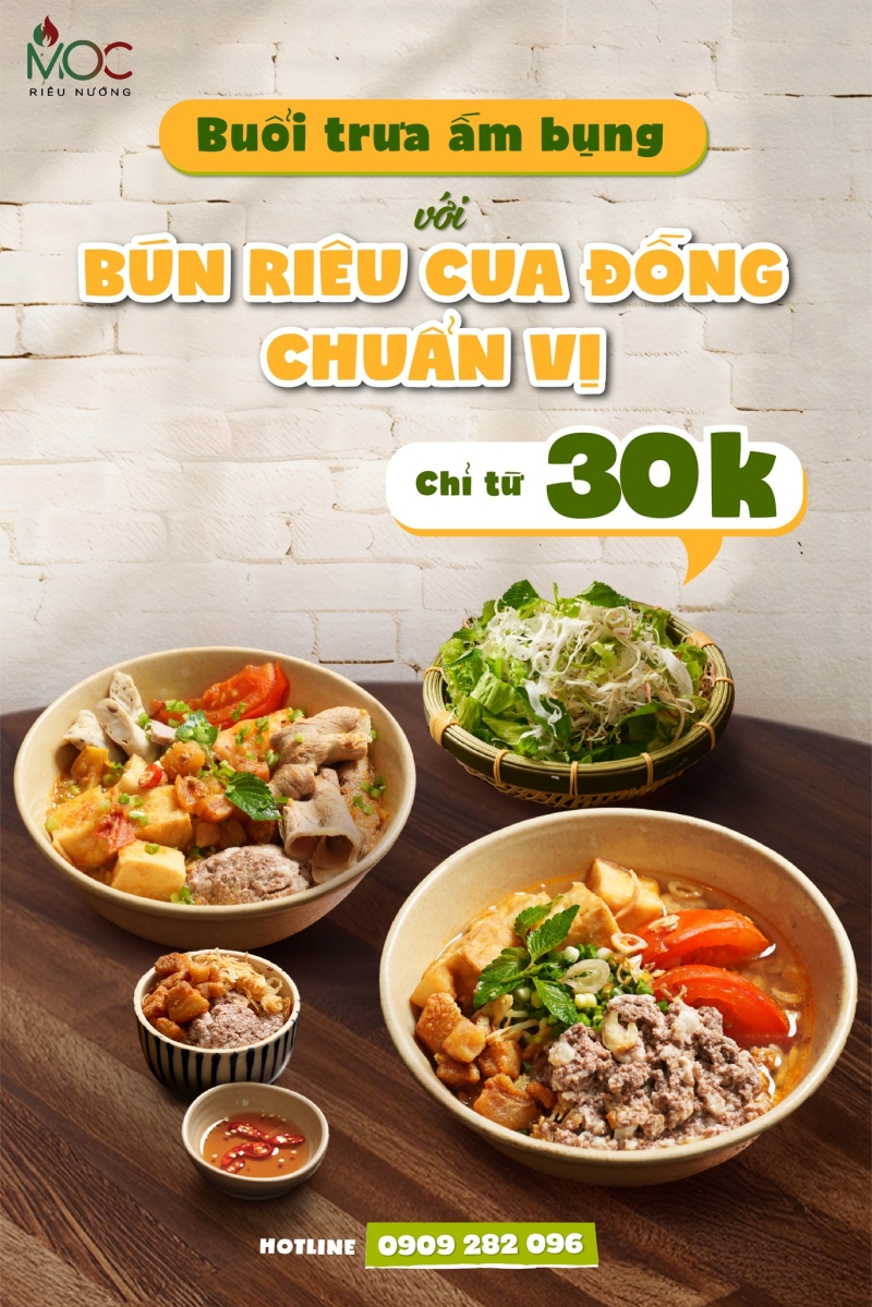 Bún riêu cua đồng - Chiều lòng khách yêu tại Mộc Signature – Mộc Riêu ...
