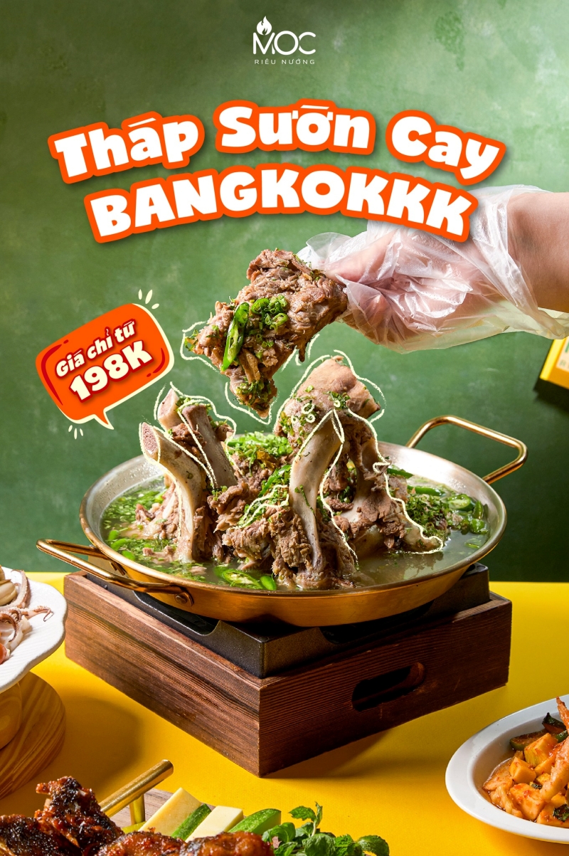 Tháp Sườn Cay Bangkok: Thử thách vị giác cực mạnh tại Mộc Riêu Nướng ...