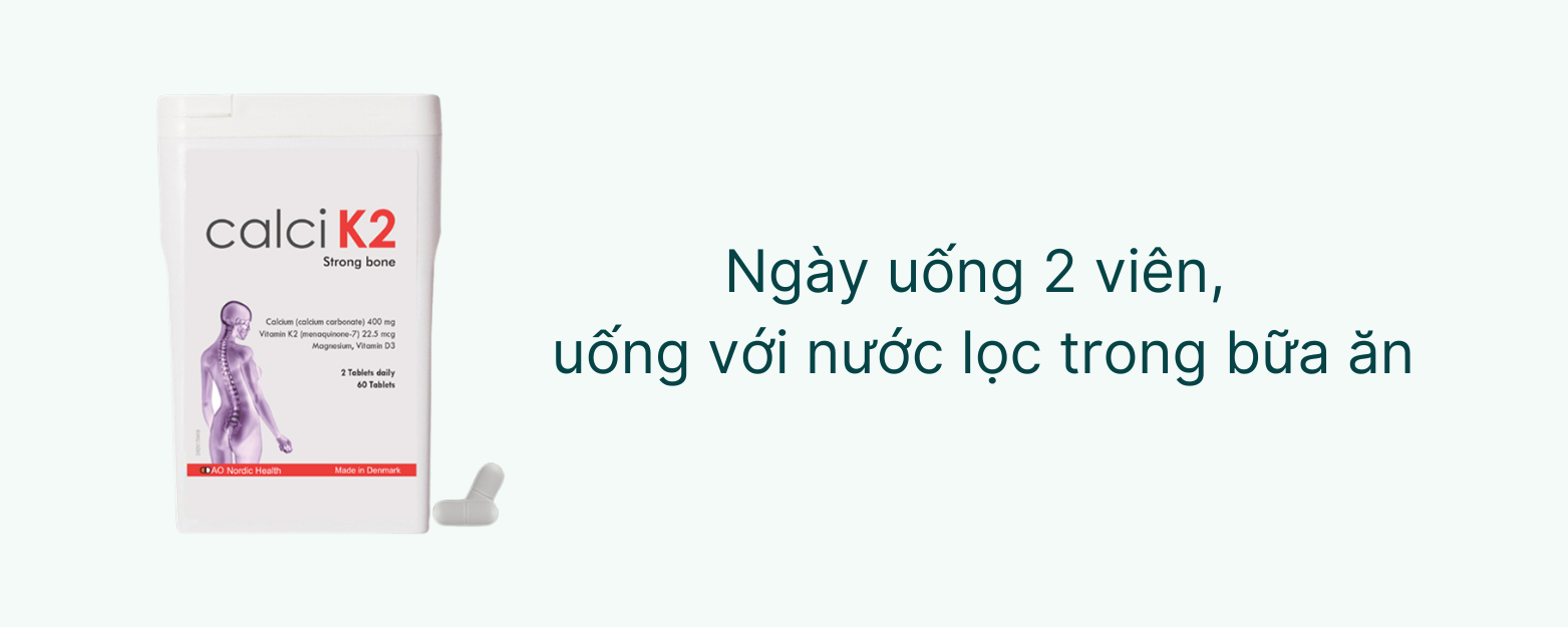 Canxi Calci K2 Chống loãng xương 60 viên/hộp – Wello