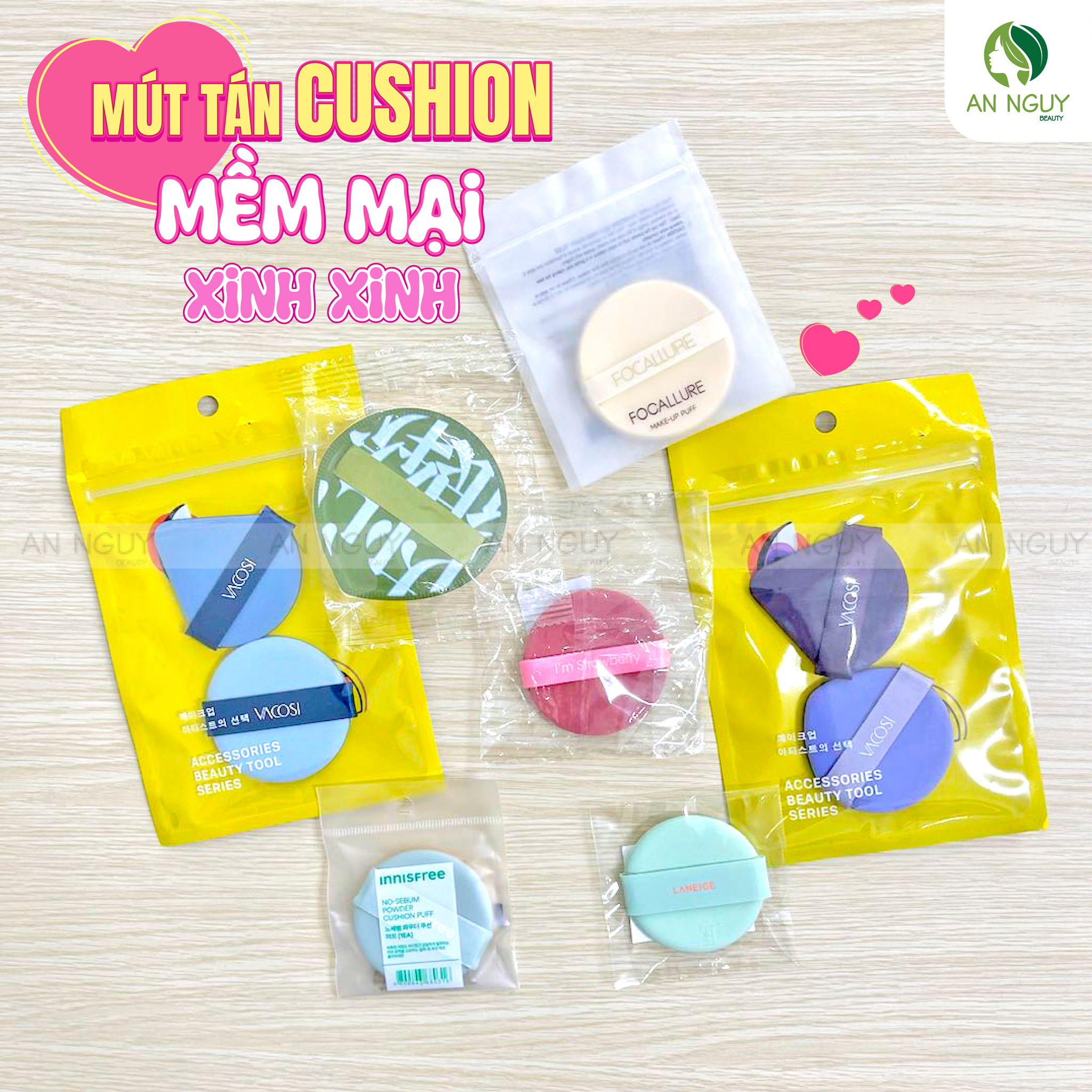 MÚT TÁN CUSHION MỀM MẠI, XINH XINH – annguy.beauty