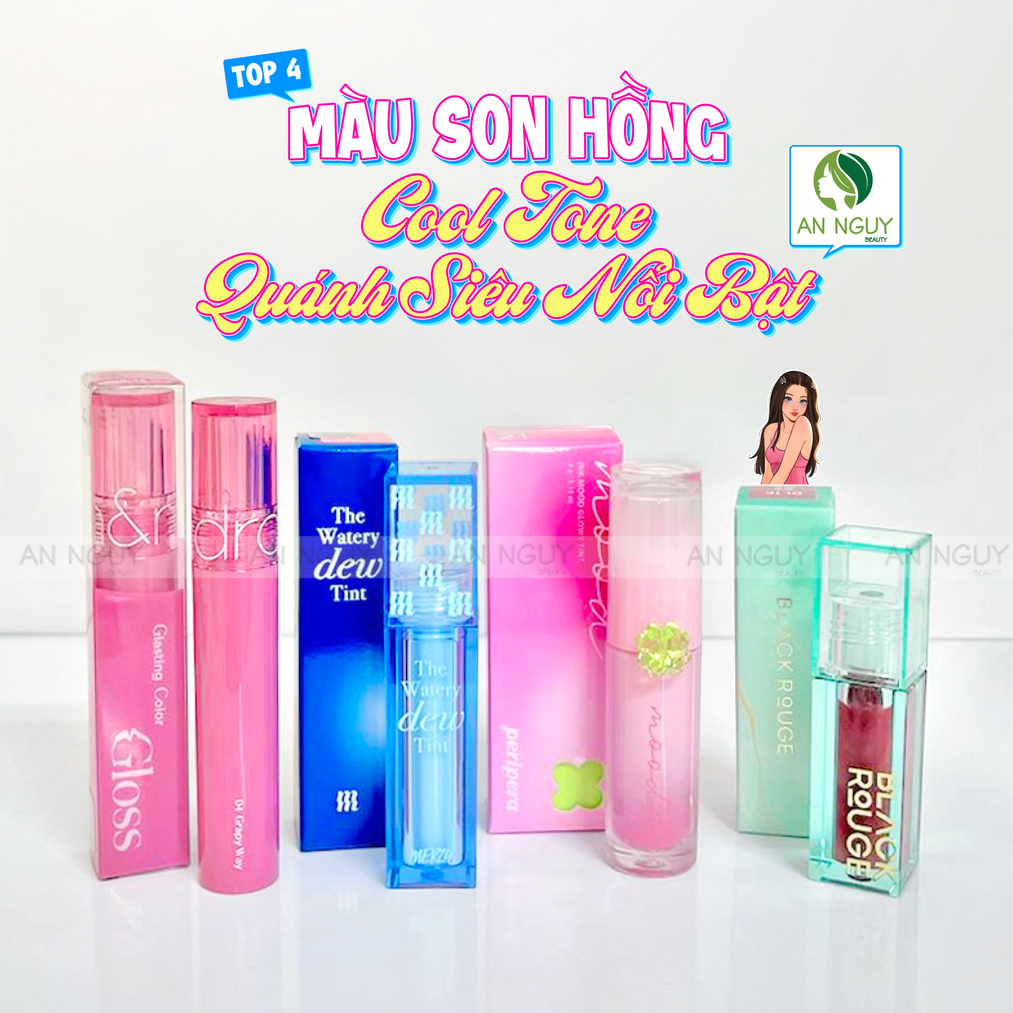 TOP 4️⃣ MÀU SON HỒNG COOL TONE "QUÁNH SIÊU NỔI BẬT" – annguy.beauty