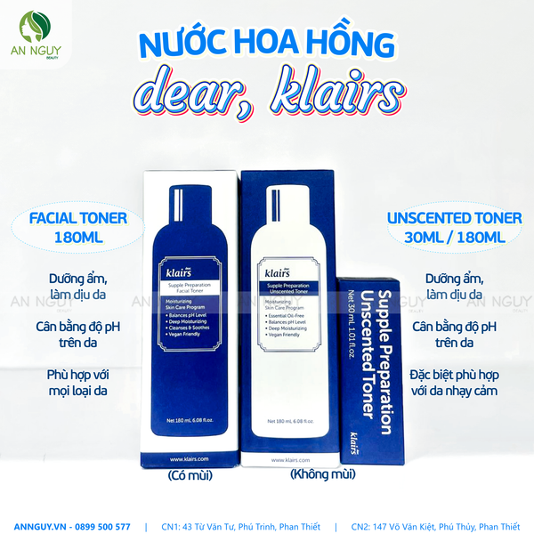 ĐIỂM DANH SẢN PHẨM NHÀ DEAR, KLAIRS TẠI AN NGỤY BEAUTY – annguy.beauty