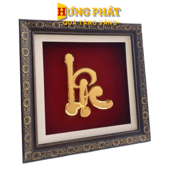 Vẻ Đẹp Sang Trọng và Ý Nghĩa Phong Thủy Của Tranh Chữ Lộc Dát Vàng 24K ...