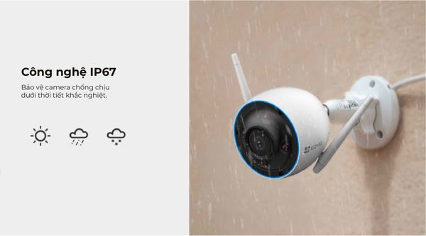 Camera Wifi EZVIZ ngoài trời 2MP C3TN2MP (1080P, Tích hợp thu âm ...
