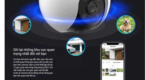 Camera Wifi EZVIZ quay quét ngoài trời 3MP 2K H8PRO - Komex Digital