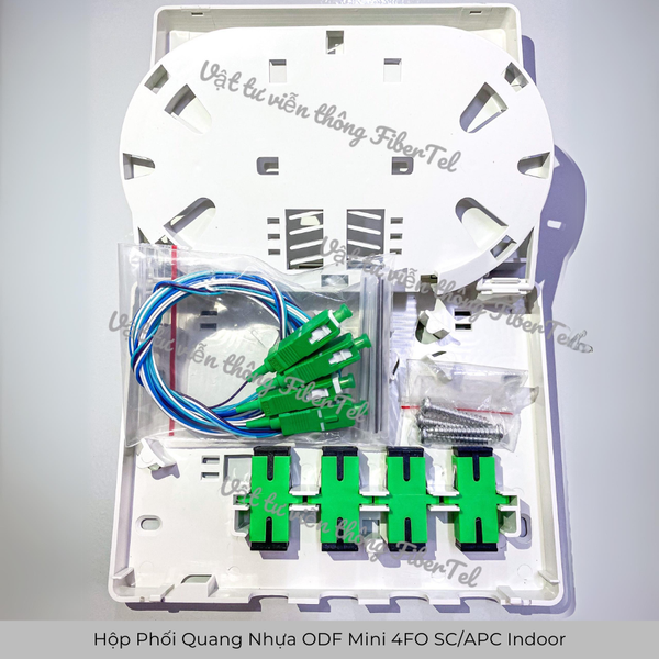 Vỏ Hộp Phối Quang Nhựa ODF Mini 4FO Indoor – FiberTel