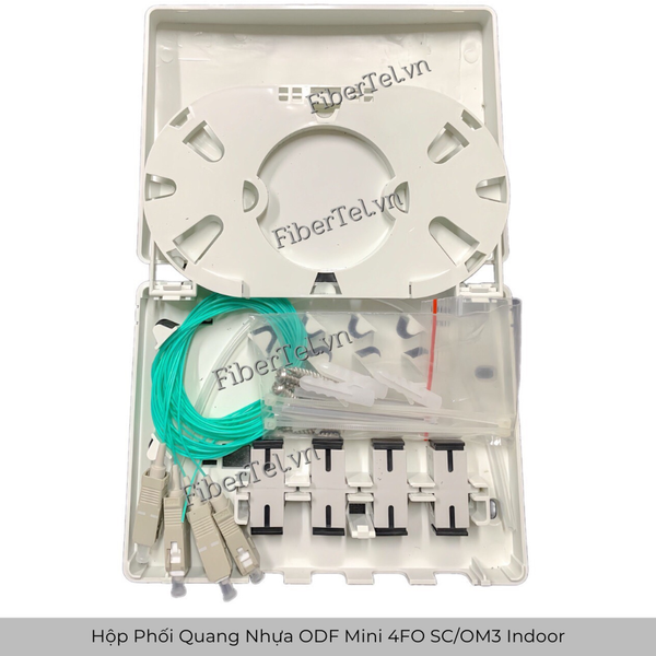 Vỏ Hộp Phối Quang Nhựa ODF Mini 4FO Indoor – FiberTel