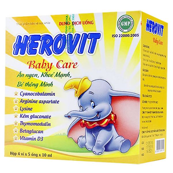 Herovit baby care hộp 20 ống