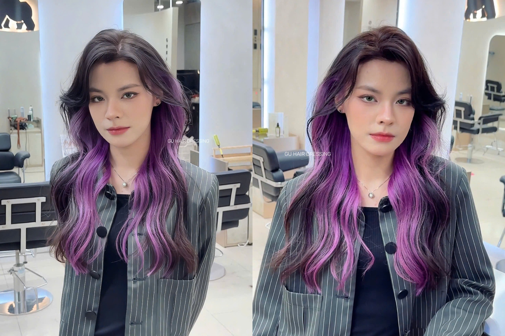 Tỏa sáng với màu tóc hidden light tím - Phong cách thời thượng, đầy cá ...