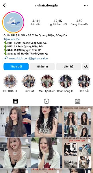 Ghé thăm Instagram của chú Gu – GU HAIR SALON