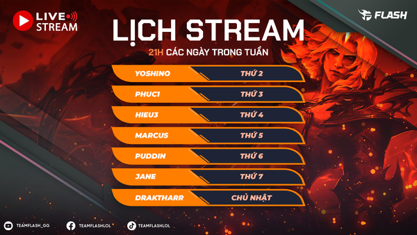 TEAM FLASH LEAGUE OF LEGENDS: LIVESTREAM ANNOUNCEMENT