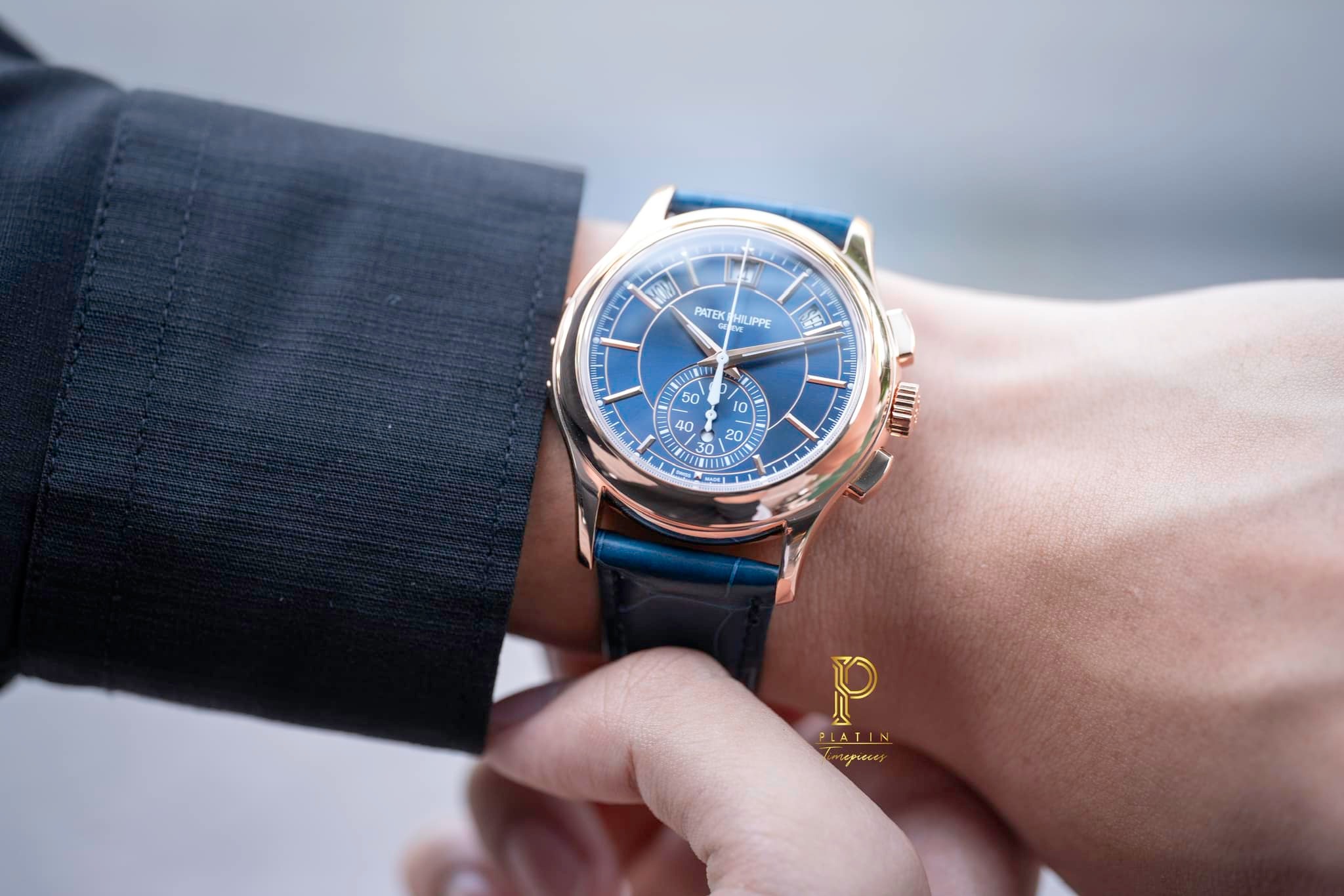 Đồng hồ Patek Philippe Complications 5905R-010 Mặt số xanh blue– Platin ...