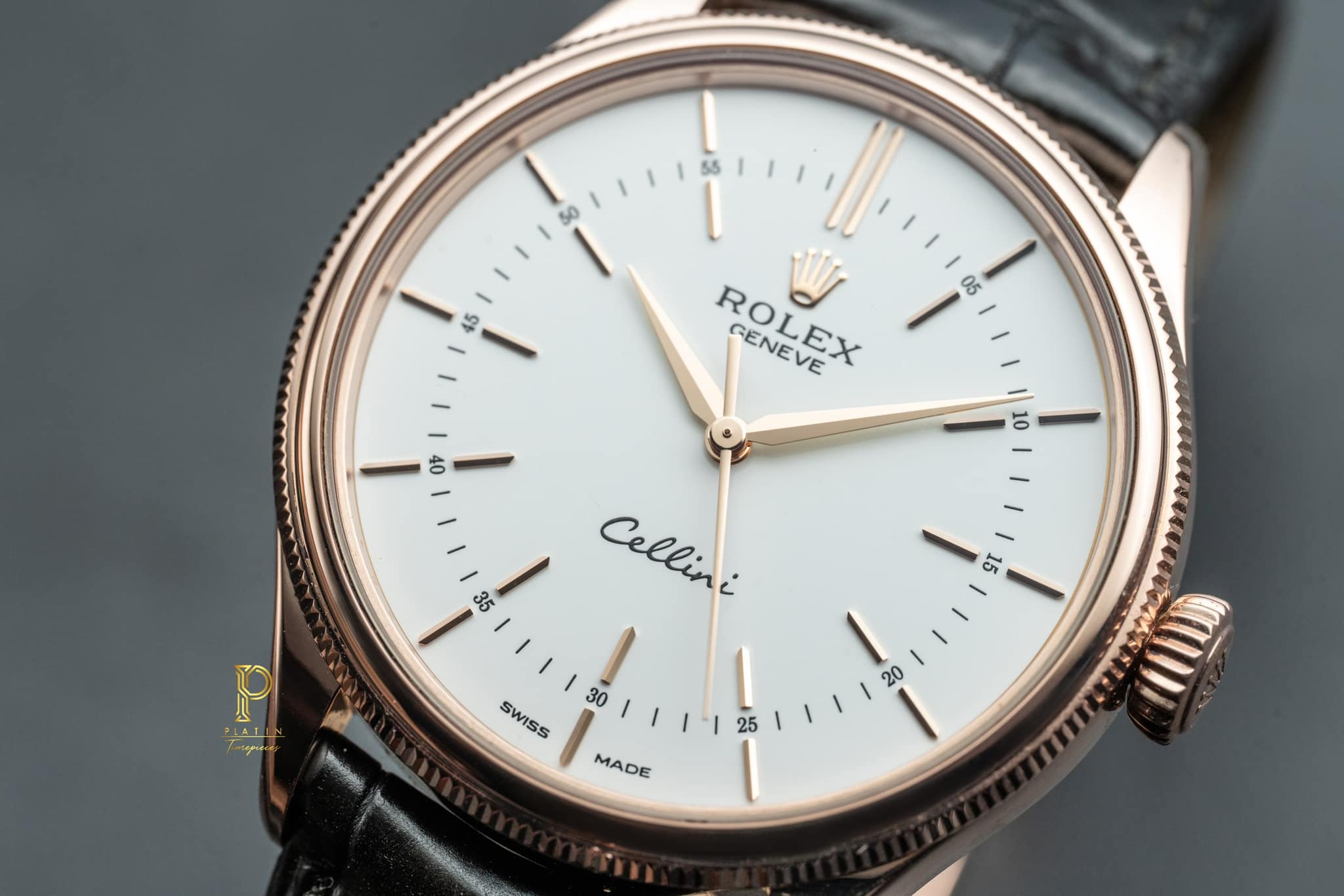 Đồng Hồ Rolex Cellini Time 50505 Mặt Số Trắng– Platin Timepieces