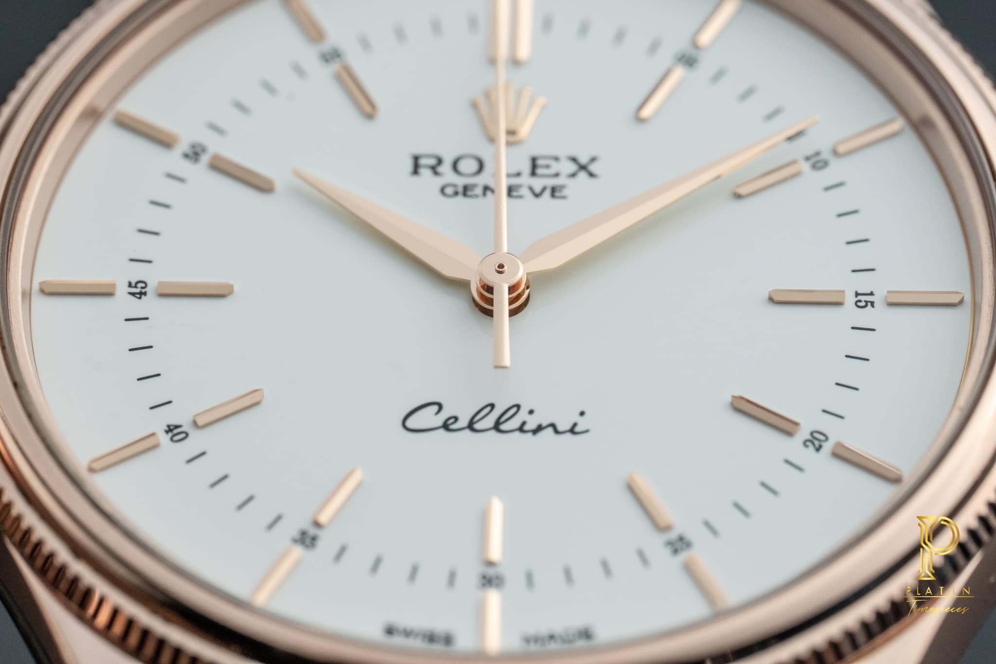 Đồng Hồ Rolex Cellini Time 50505 Mặt Số Trắng– Platin Timepieces