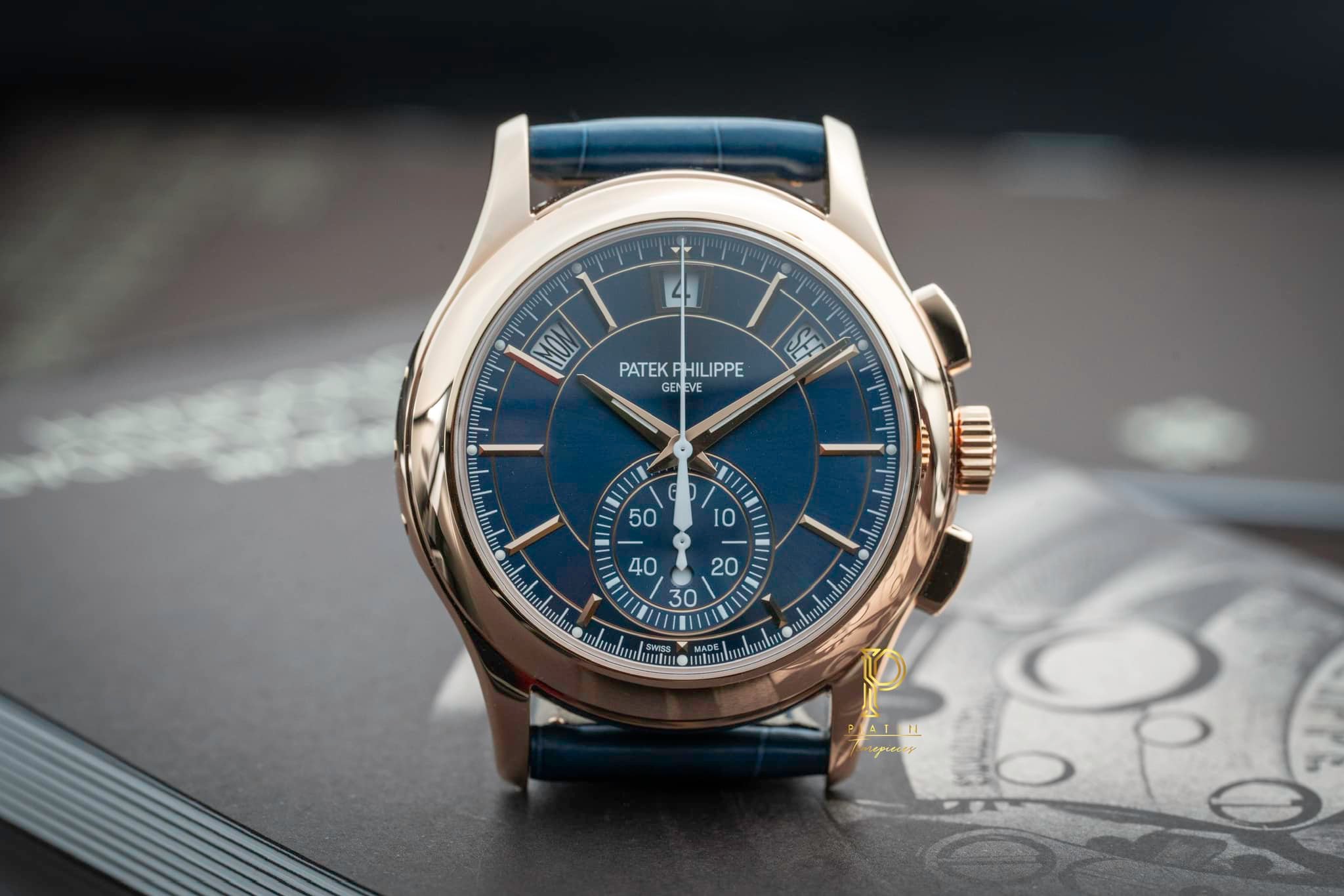 Đồng hồ Patek Philippe Complications 5905R-010 Mặt số xanh blue– Platin ...