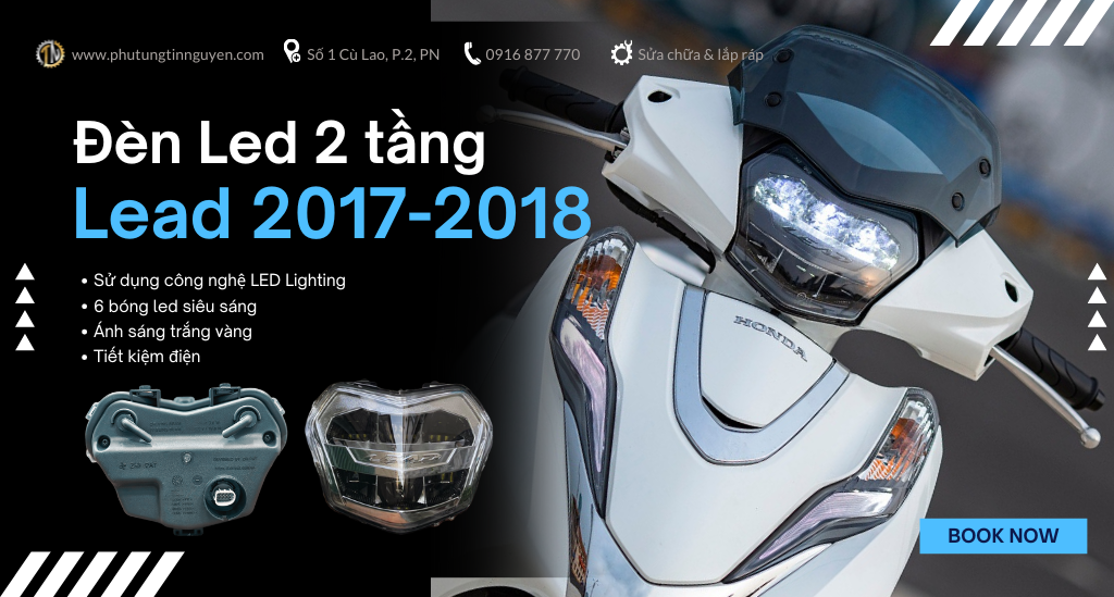 Đèn led 2 tầng ZHIPAT cho LEAD 2017-2018