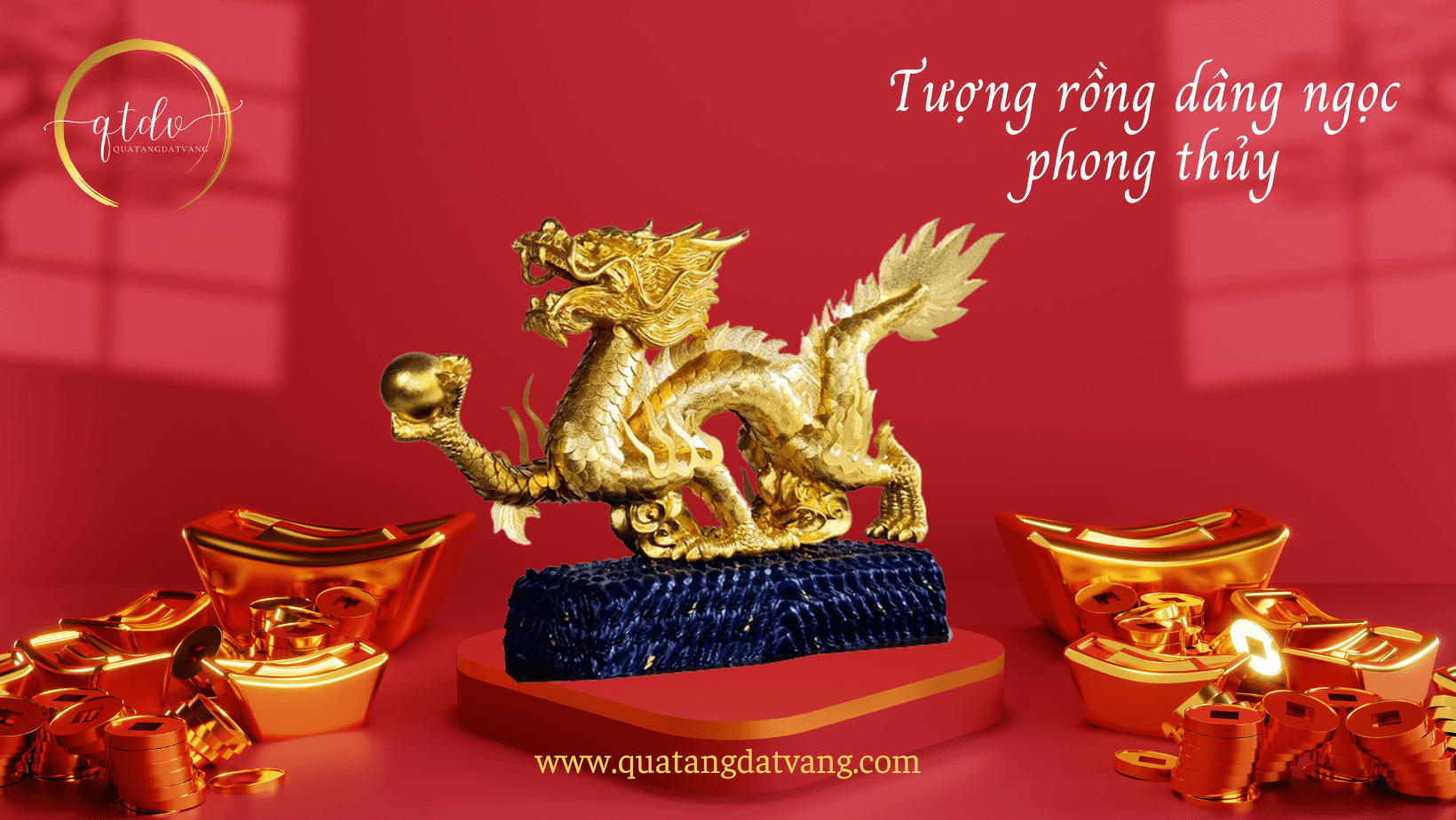 Rồng dâng ngọc: Ý nghĩa phong thủy và cách trưng bày– Quà tặng dát vàng