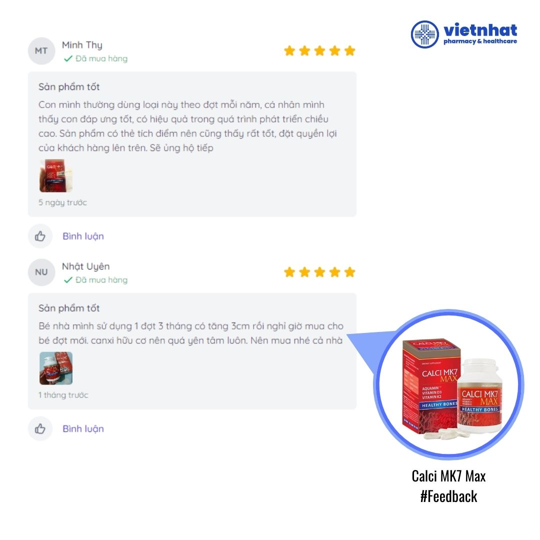 Review Calci Mk7 Max. Điểm khác biệt canxi MK7 Max với dạng canxi khác