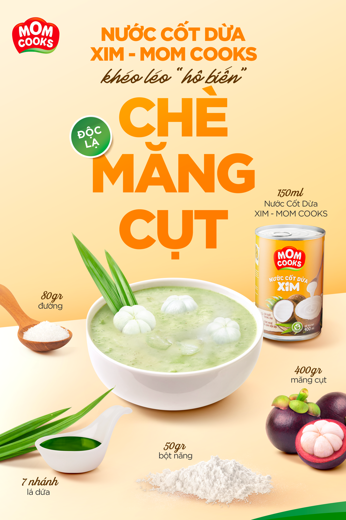 NƯỚC CỐT DỪA XIM - MOM COOKS THƠM BÉO, KHÉO LÉO “HÔ BIẾN" MÓN CHÈ MĂNG